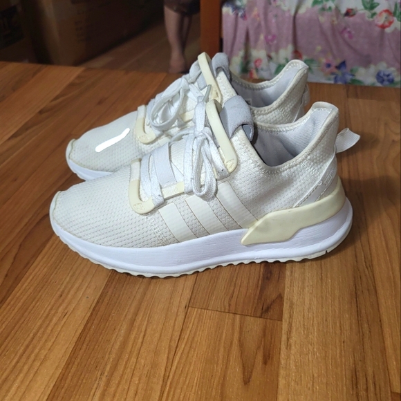 adidas | Shoes | Adidas Kids Upath Run Triple White Lace Up Sneakers Us ...